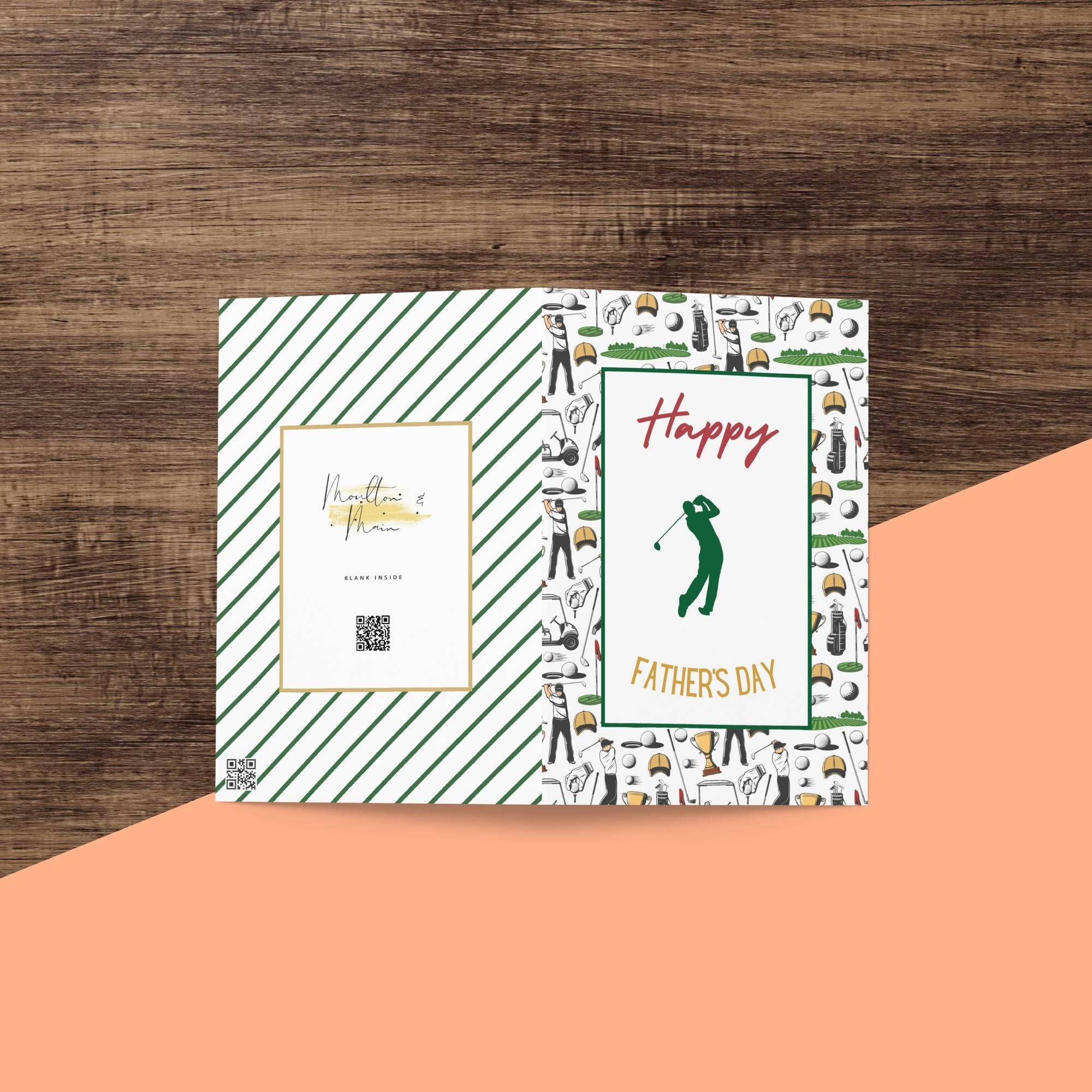 Printable Golf Fathers Day Card, Instant Download, Print at Home Card ...