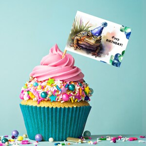 Printable Toad Birthday Cupcake Topper, Instant Download Print at Home ...