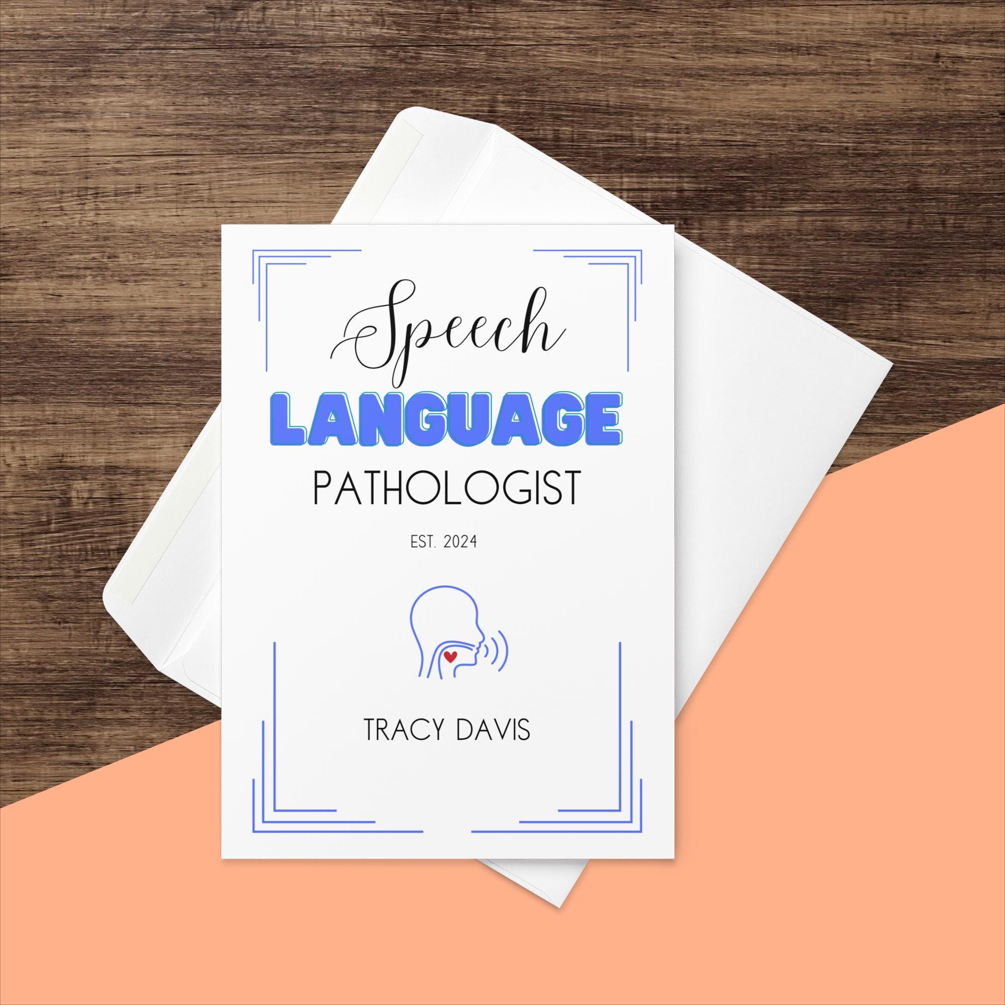 SLP Graduation Card, 2024 Personalized Congratulations Card for Speech ...