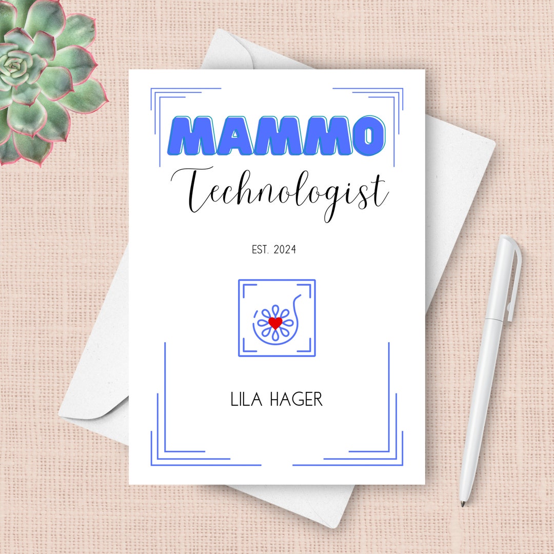 Mammo Technician Graduation Card, 2024 Personalized Congratulations ...