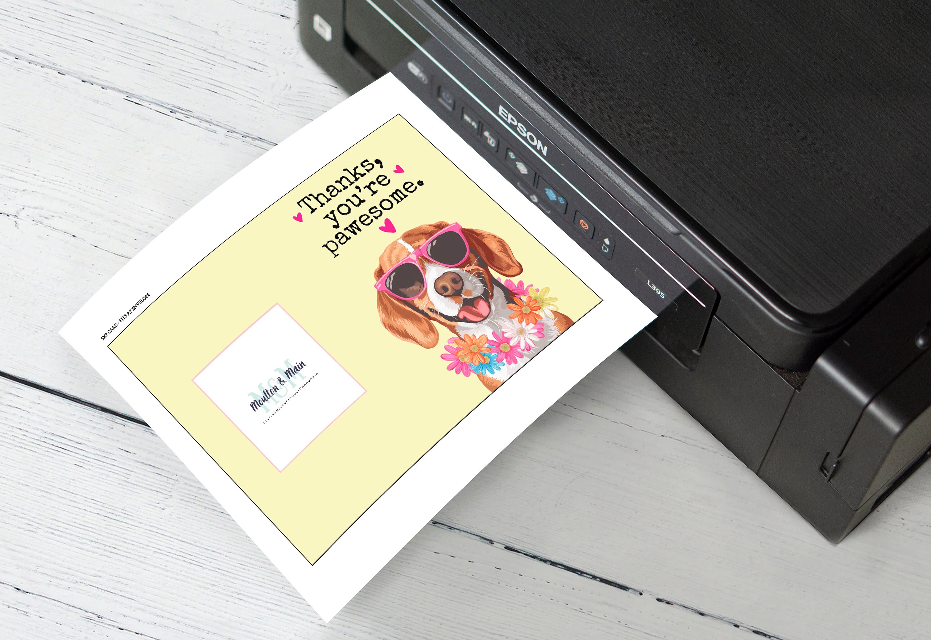 Printable Beagle Funny Thank You Card, Instant Download Print at Home ...