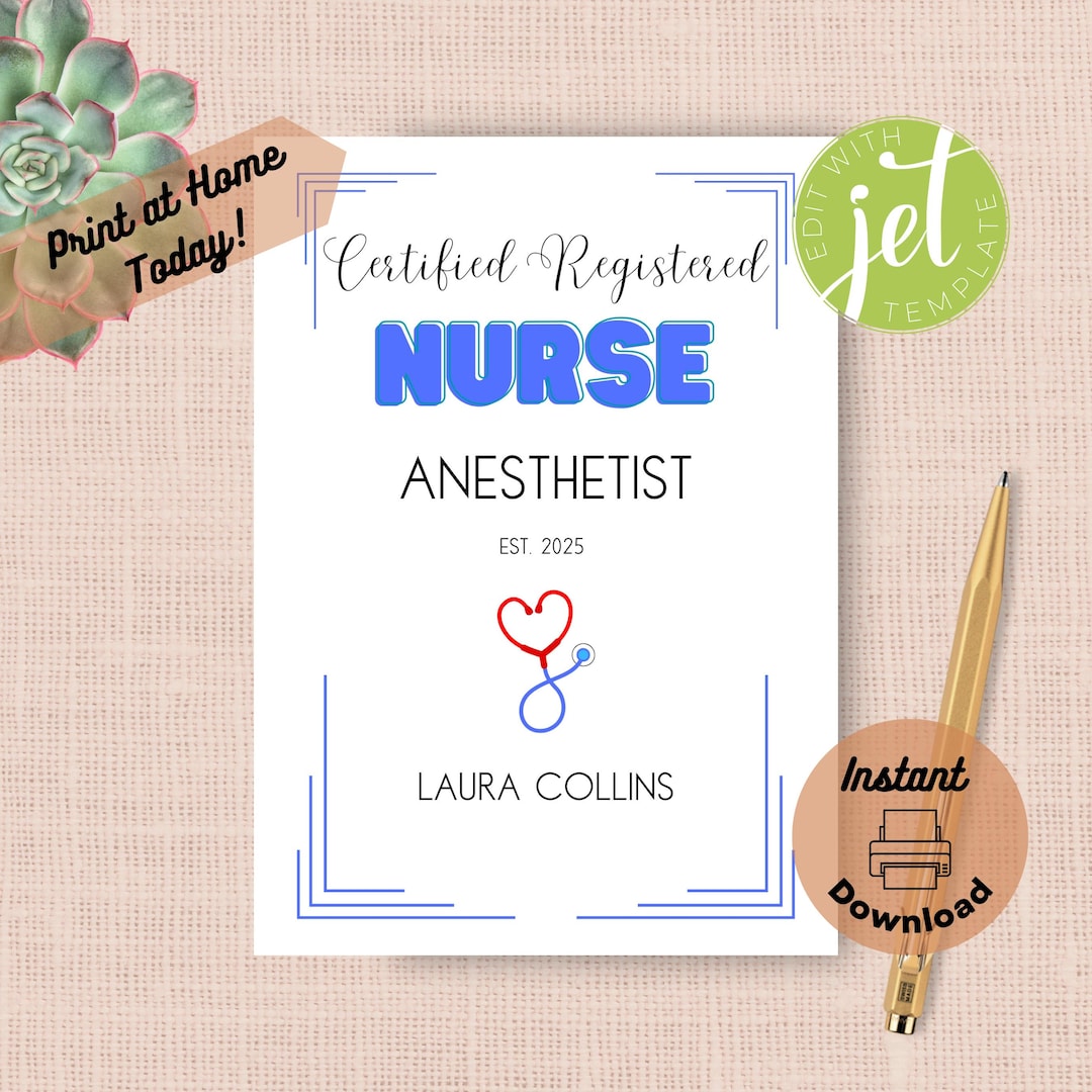 Printable Personalized CNA Graduation Card, Print at Home Editable ...