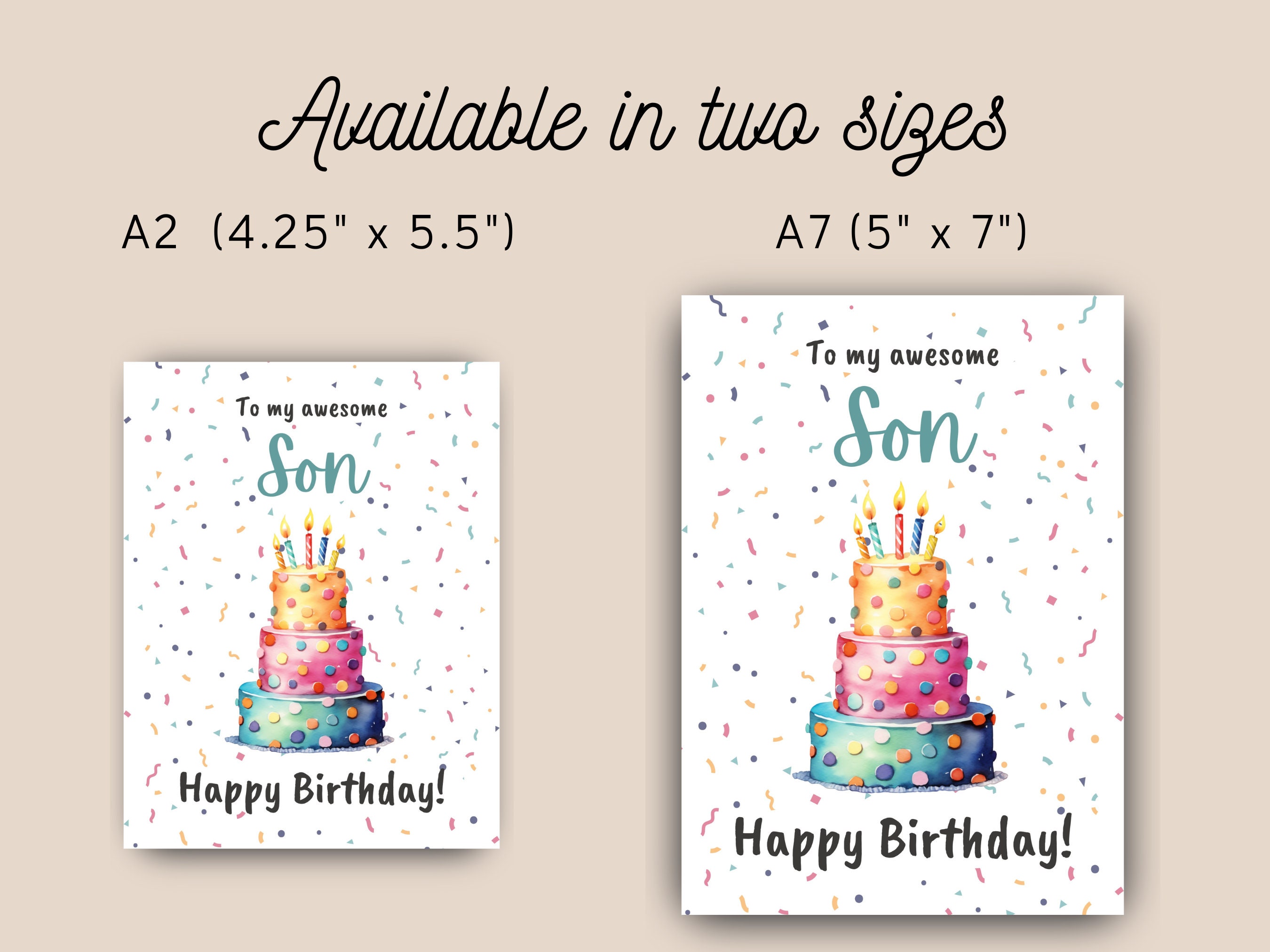 Birthday Card for Son, Happy Birthday Greeting Card From Mother or ...