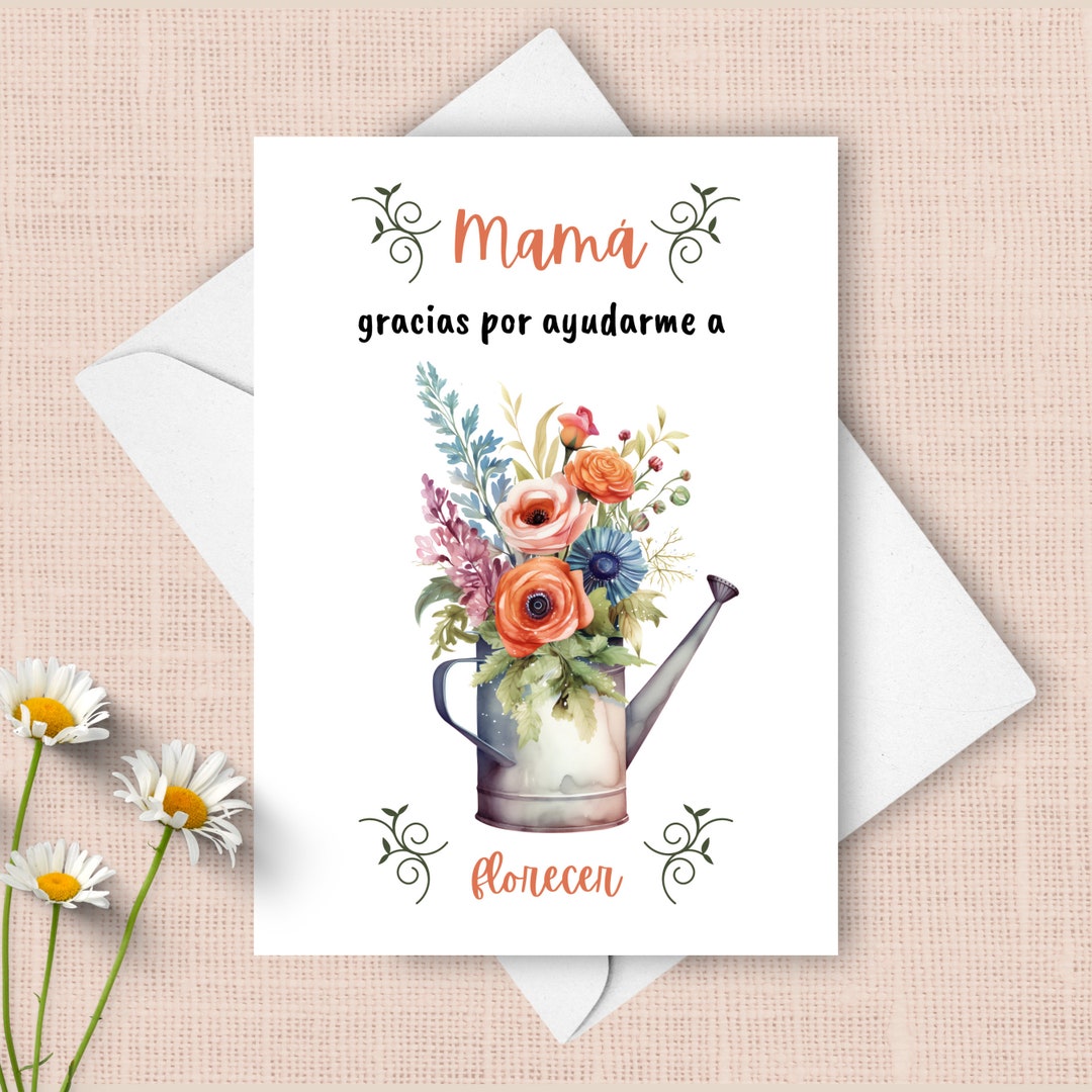 Mothers Day Card in Spanish, Feliz Día De La Madre, Blank Inside ...