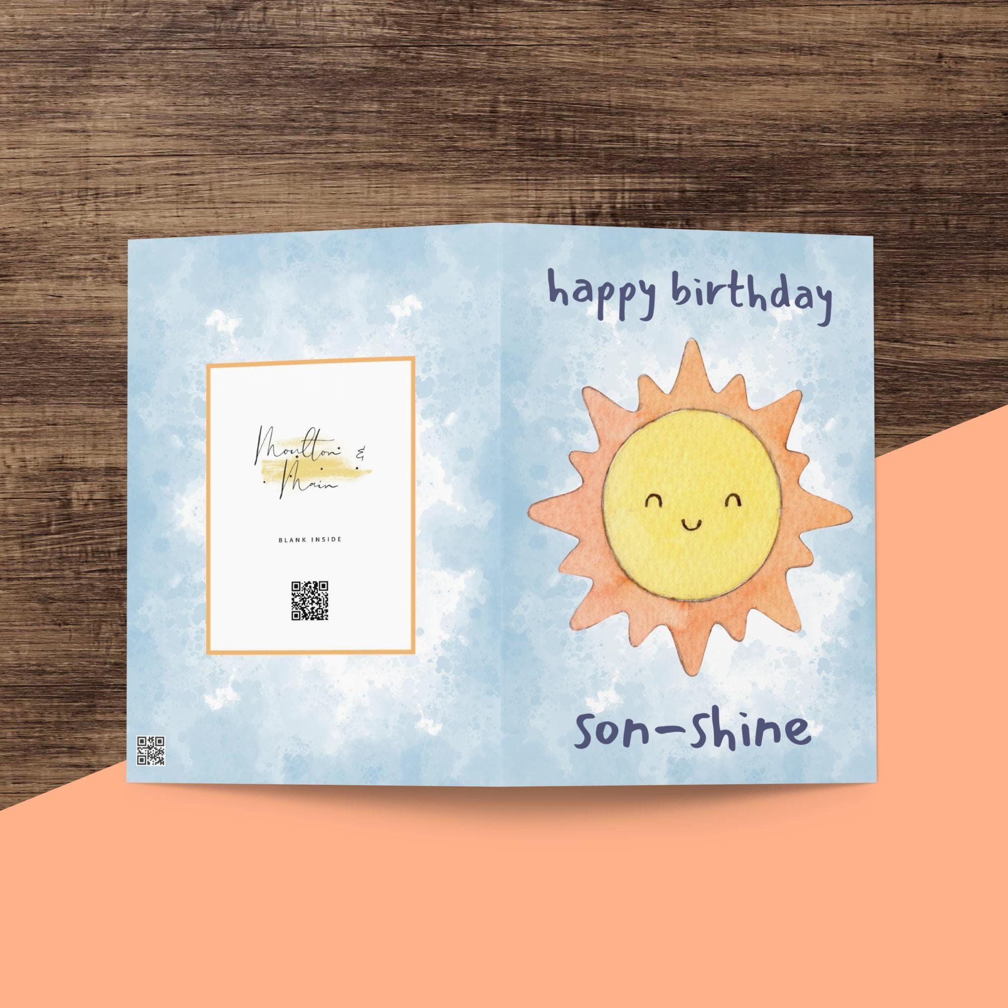 Printable Son Birthday Card Instant Download Print at Home - Etsy