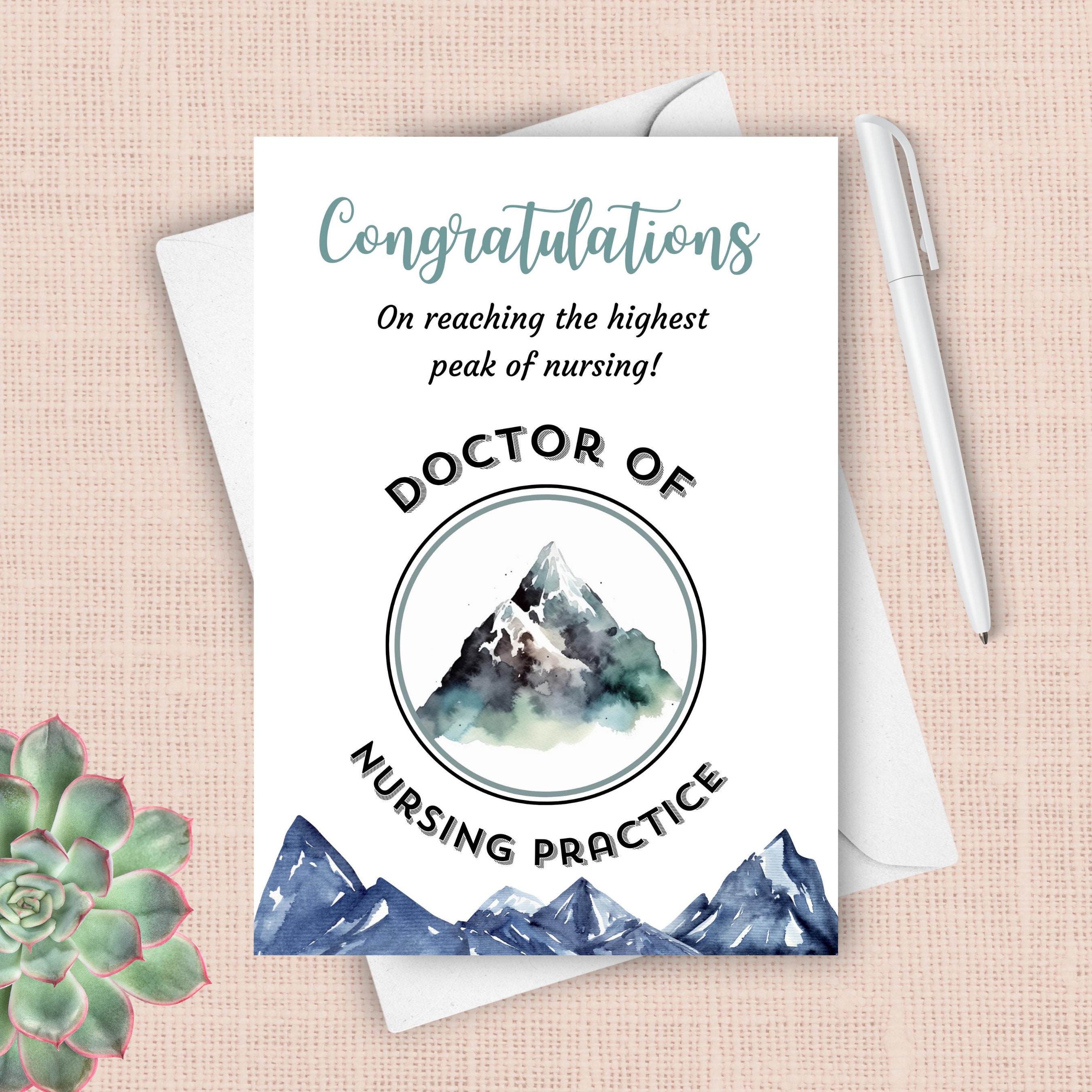 DNP Graduation Card, Highest Peak of Nursing Mountain Doctor of Nursing ...