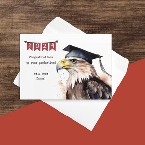 Bald Eagle Graduation Card, Graduation 2025 Custom Card Personalized ...
