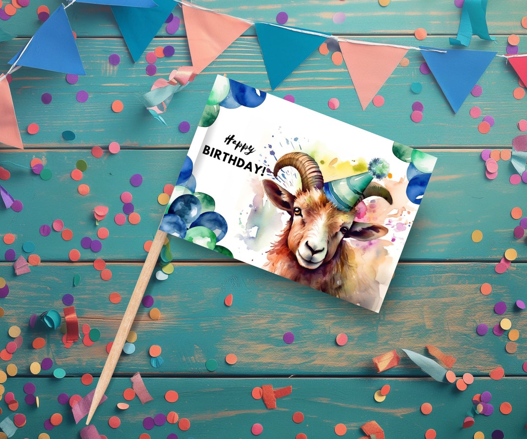 Printable Ram Birthday Cupcake Topper, Instant Download Print at Home ...