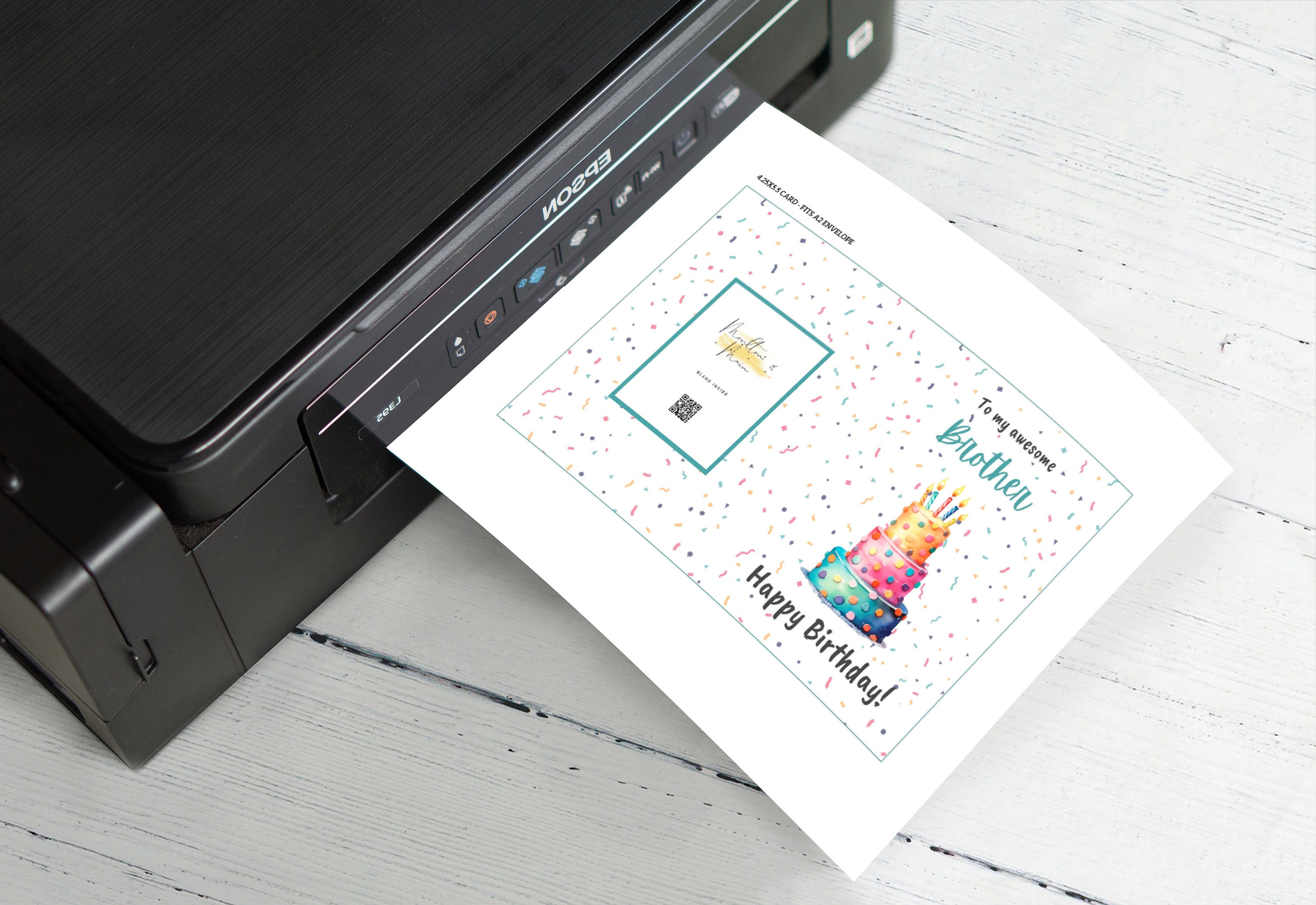 Printable Birthday Card for Brother, Instant Digital Download Print at ...