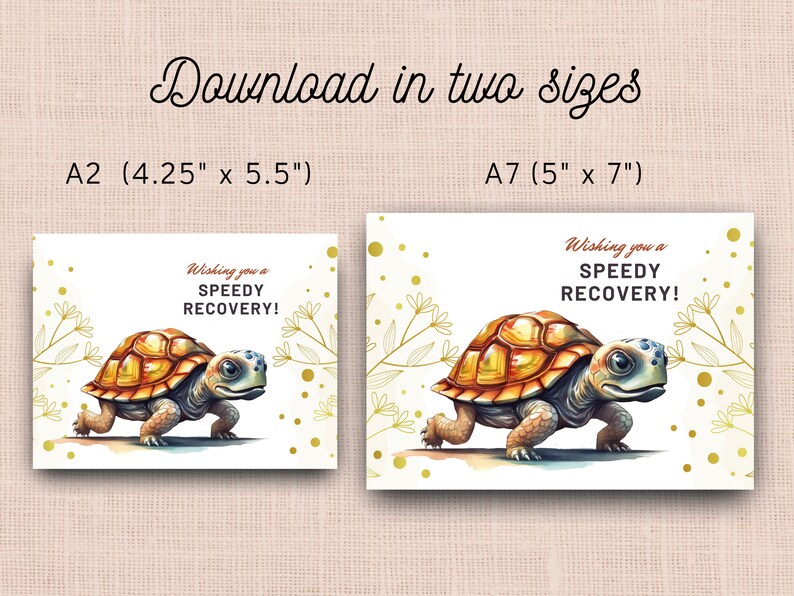 Printable Surgery Recovery Card, Instant Digital Download Print at Home ...