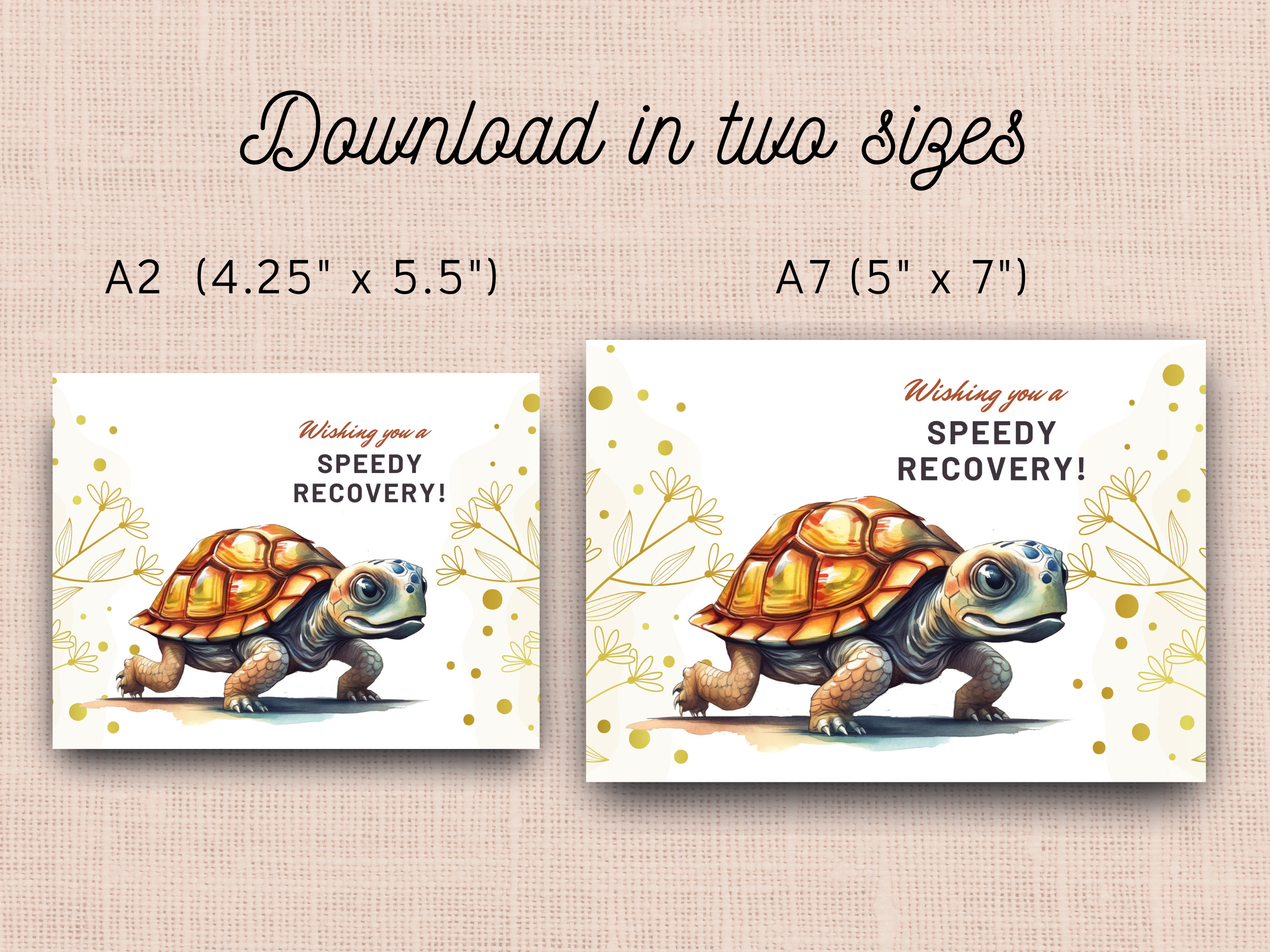 Printable Surgery Recovery Card, Instant Digital Download Print at Home ...