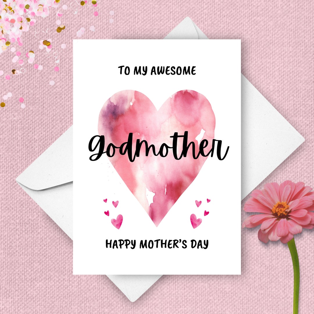 Mother’s Day Card for Godmother, for My Awesome Godmom Happy Mothers ...