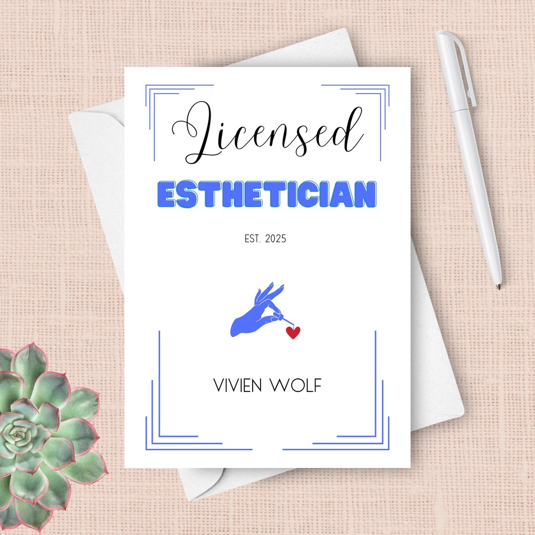 Licensed Esthetician Graduation Card, 2025 Personalized Congratulations ...
