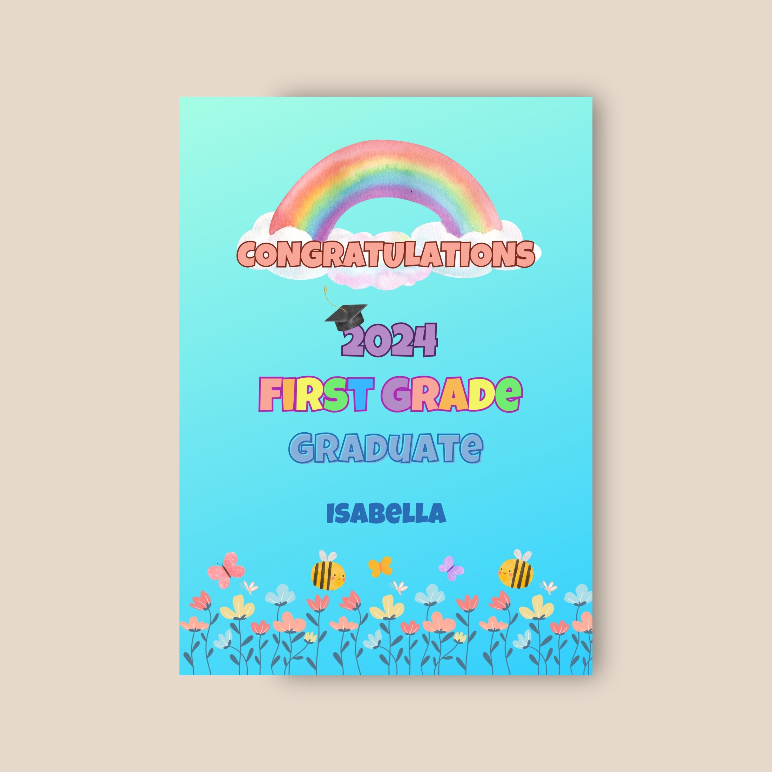 First Grade Graduation Card 2024 Personalized Congratulations - Etsy