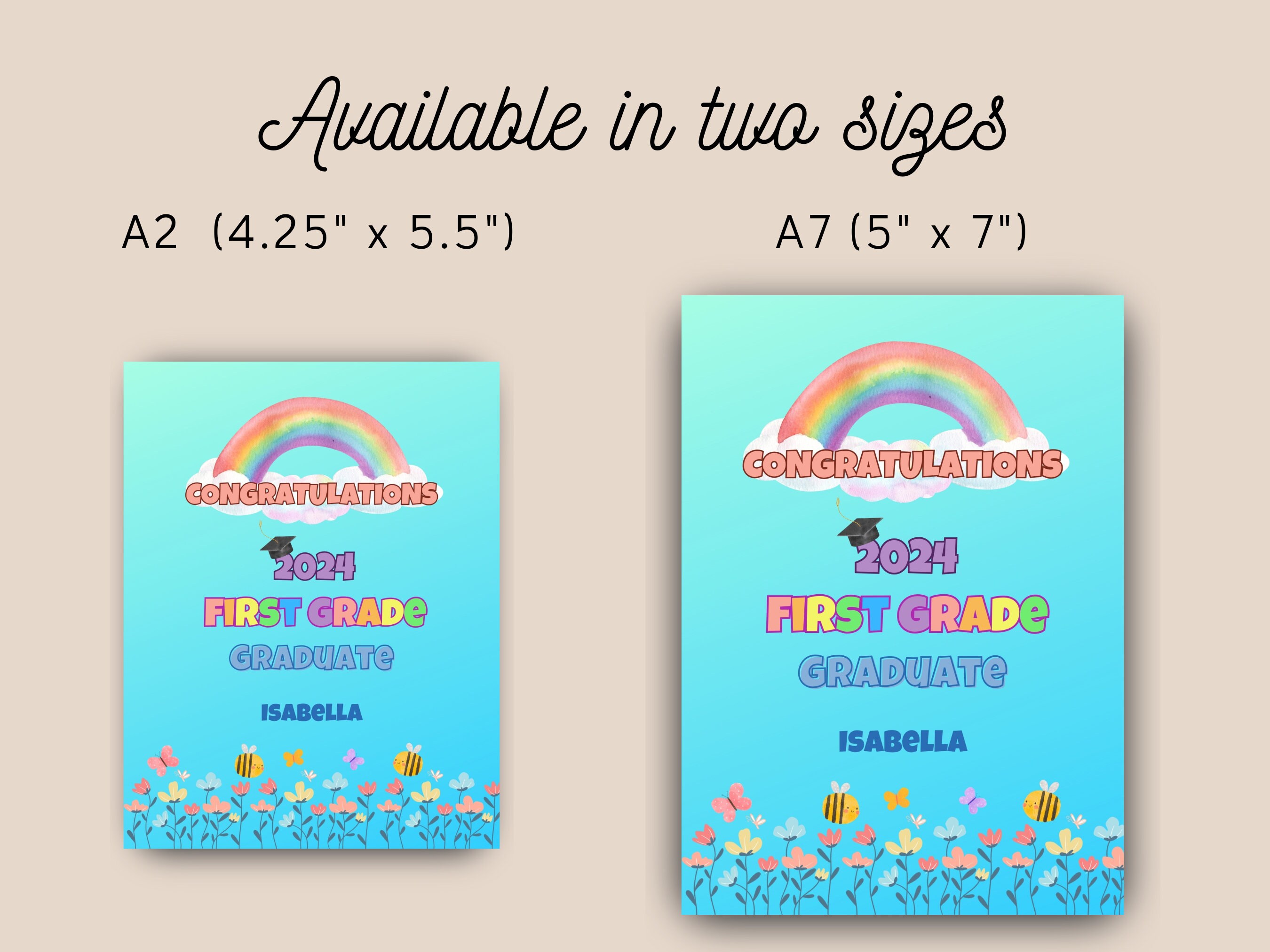 First Grade Graduation Card 2024 Personalized Congratulations - Etsy