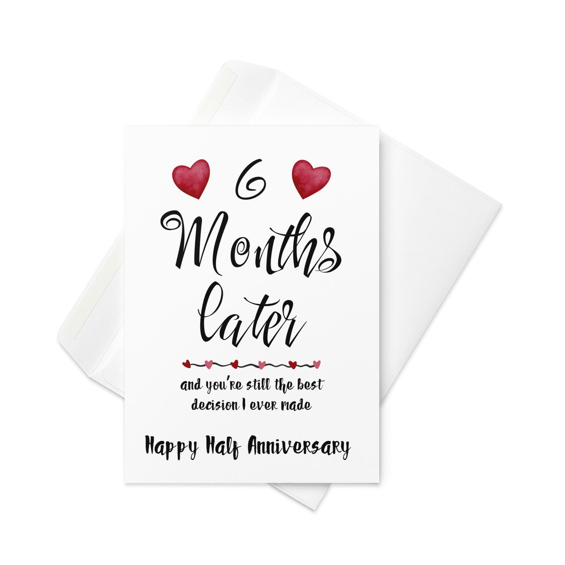 6 Month Anniversary Card Half Year Anniversary Gift for - Etsy