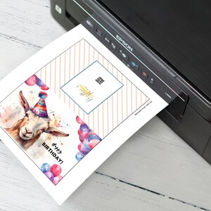 Printable Goat Birthday Card, Instant Download, Print at Home Card ...