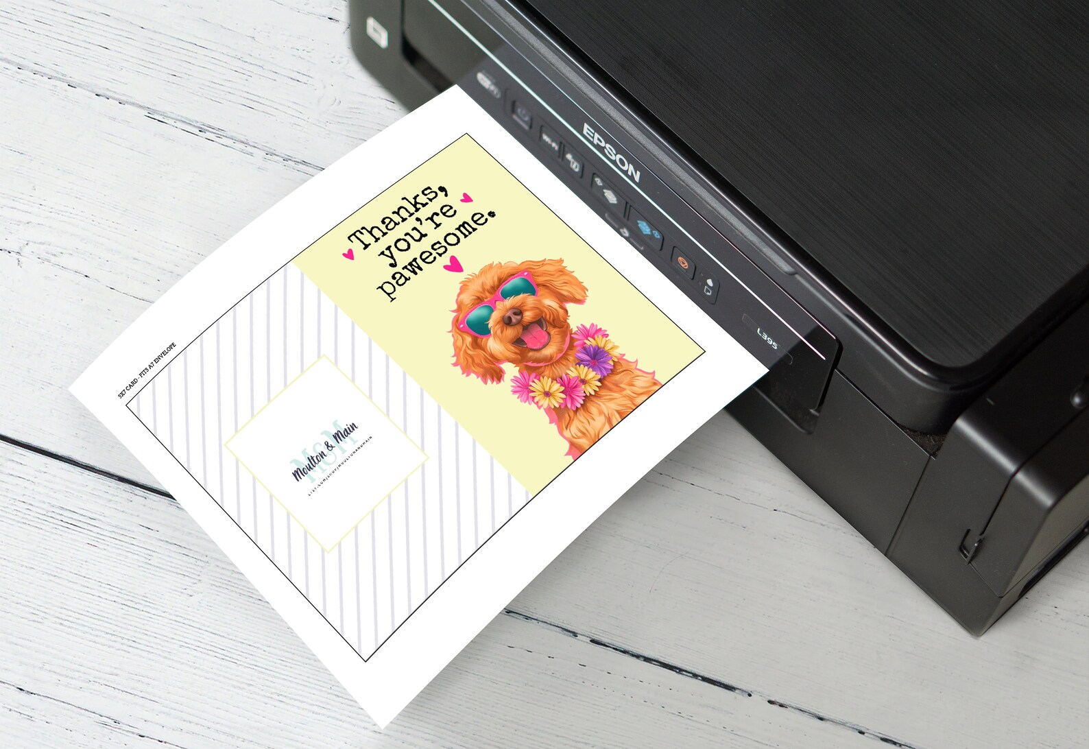 Printable Golden Doodle Funny Thank You Card, Instant Download Print at ...