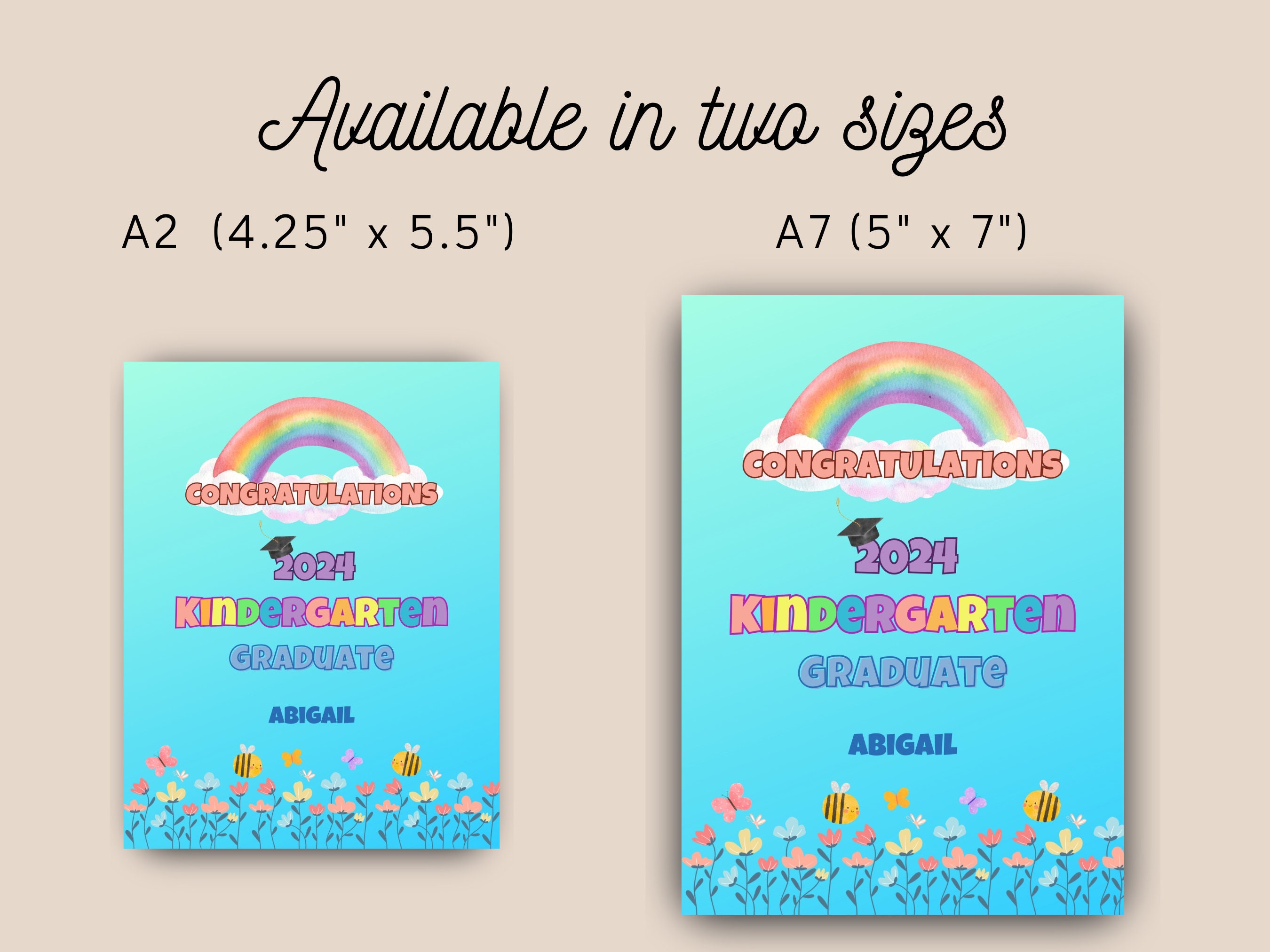 Kindergarten Graduation Card, 2024 Personalized Congratulations Card ...