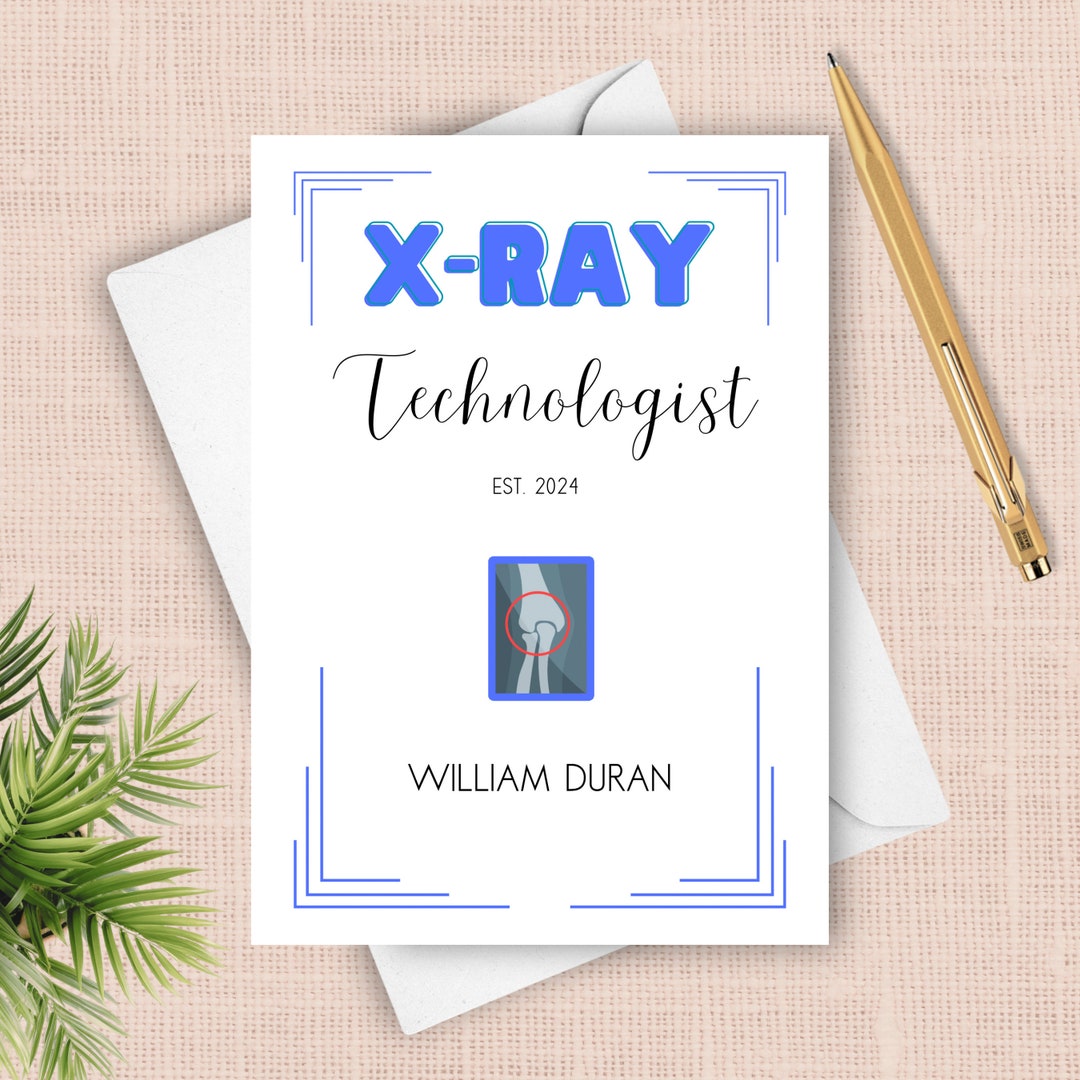 X-ray Technologist Graduation Card, 2024 Personalized Congratulations ...