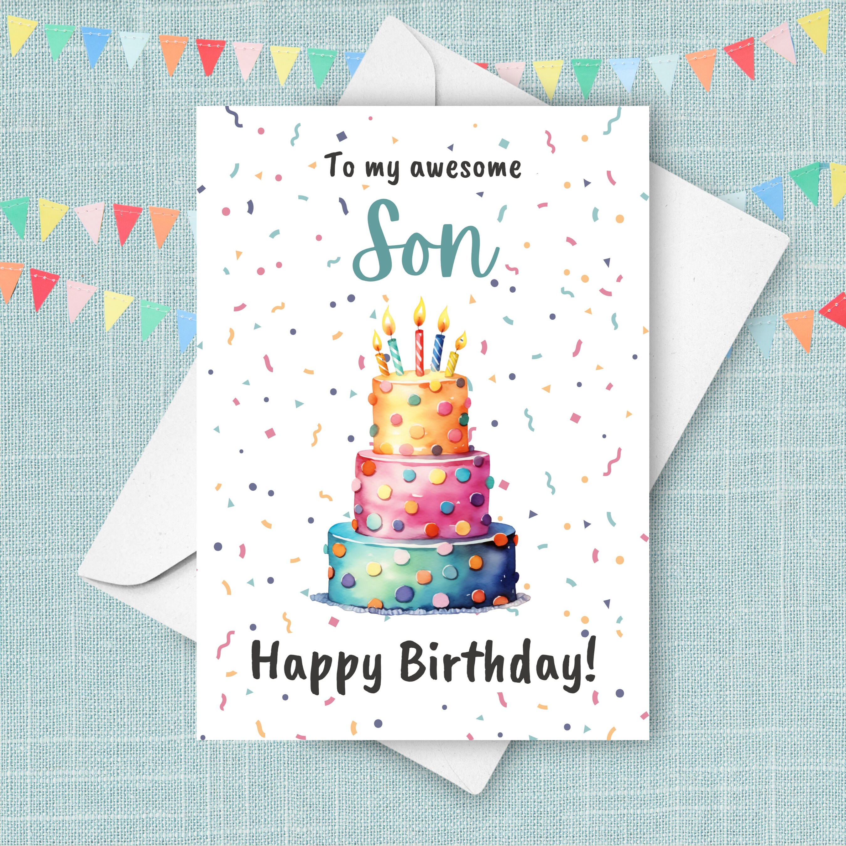 Birthday Card For Son Happy Birthday Greeting Card From Mother Or Birthday Card For Son Happy Birthday Greeting Card From Mother Or