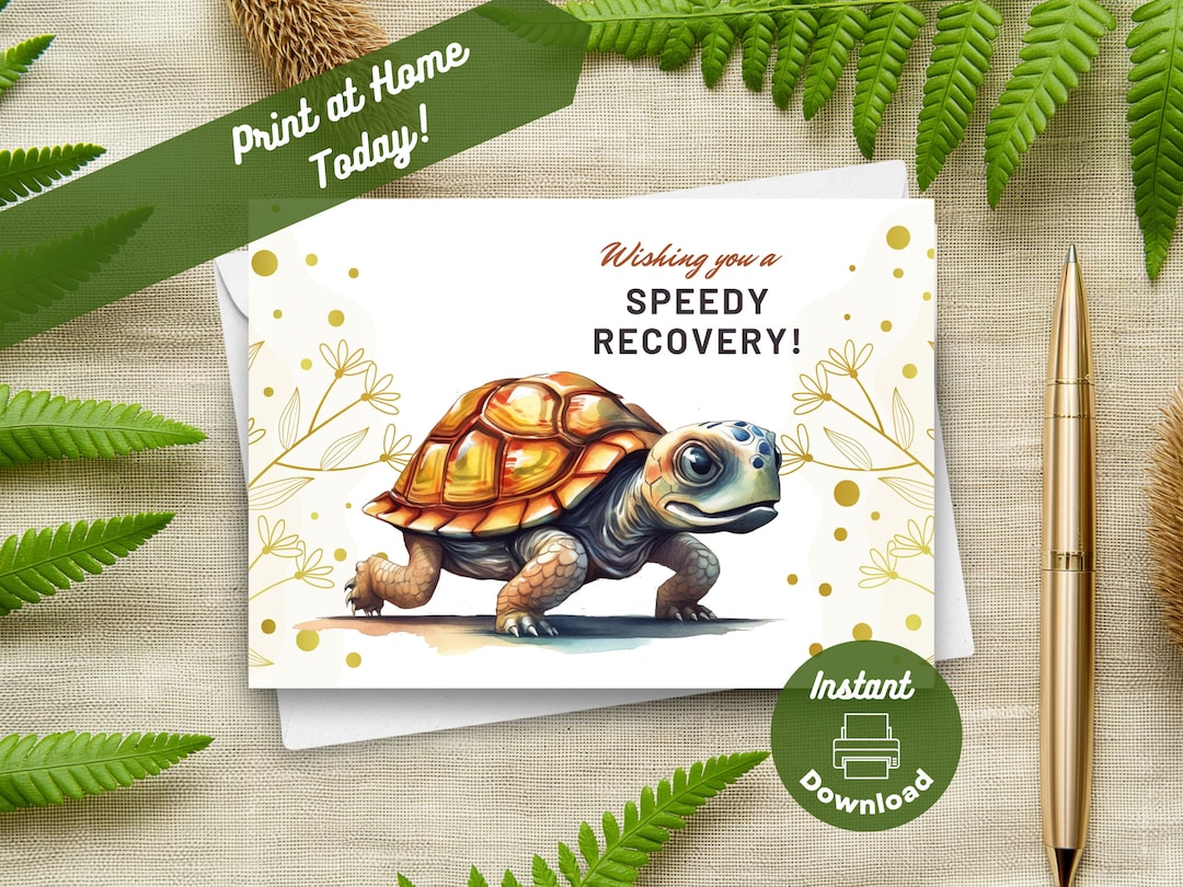 Printable Surgery Recovery Card, Instant Digital Download Print at Home ...