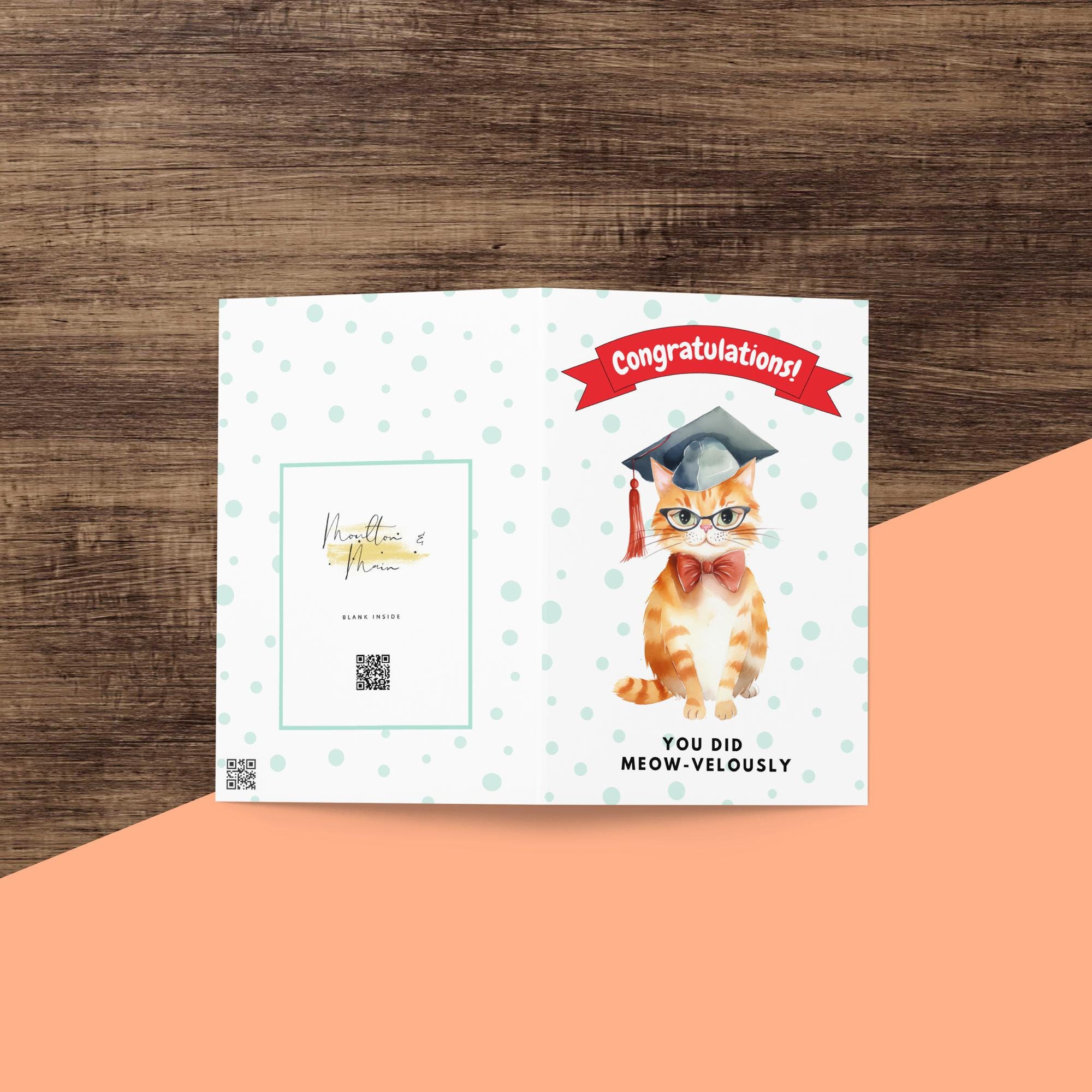 Cat Graduation Card Funny Kindergarten Graduation Card - Etsy
