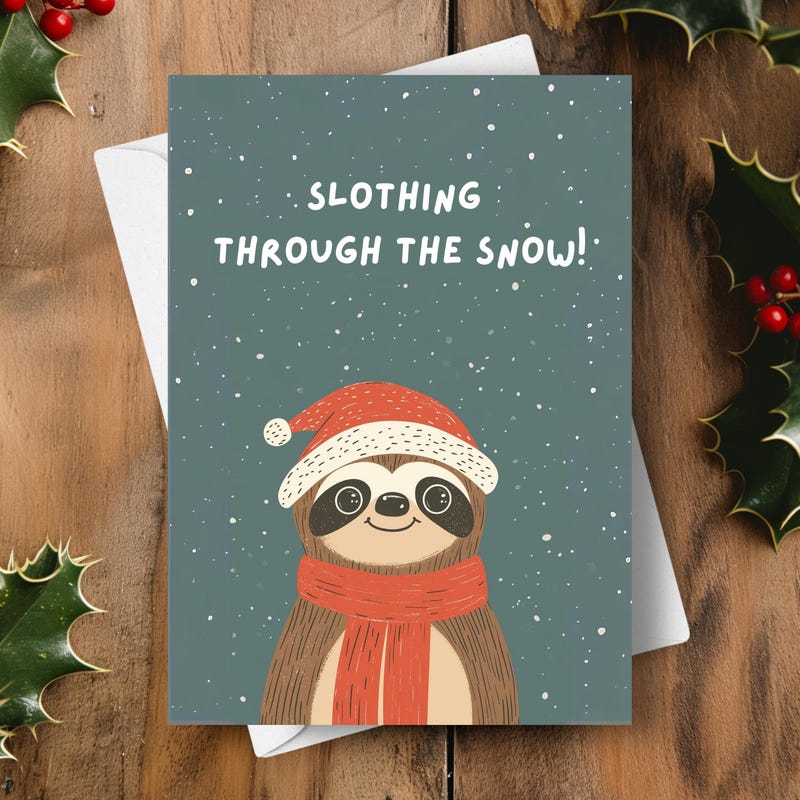 Sloth Card - Etsy