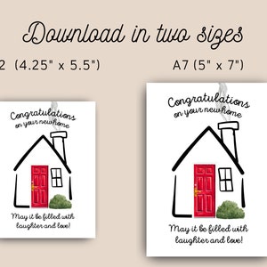 Printable New Home Congratulations Card, Instant Download, Print at ...