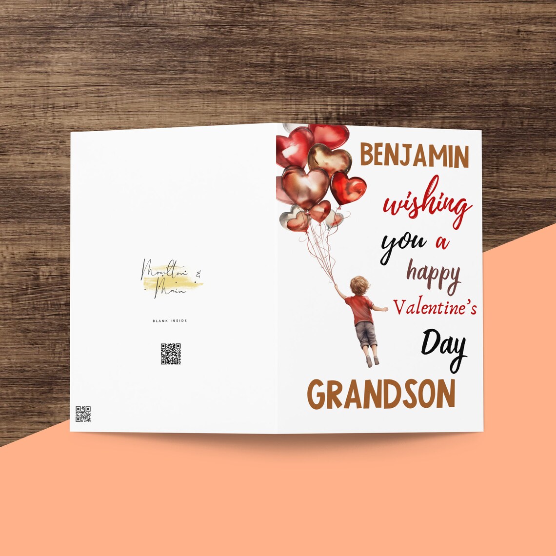 Valentine's Day Card for Grandson, Wishing You A Happy Valentines Day ...