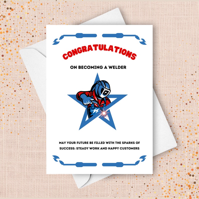 Welder Graduation Card, Congratulations on Becoming A Welder, Trade ...