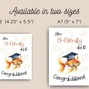 Gold Fish Graduation Card College Graduation Card Funny High - Etsy