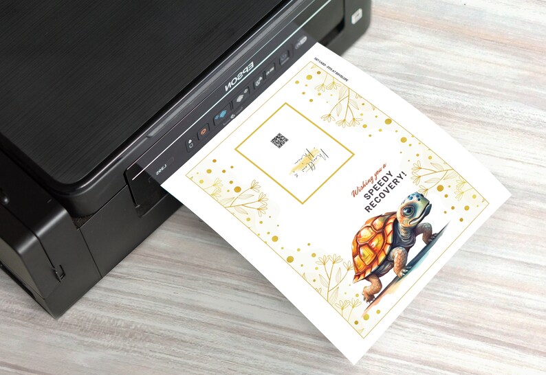 Printable Surgery Recovery Card, Instant Digital Download Print at Home ...