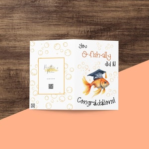 Gold Fish Graduation Card College Graduation Card Funny High - Etsy