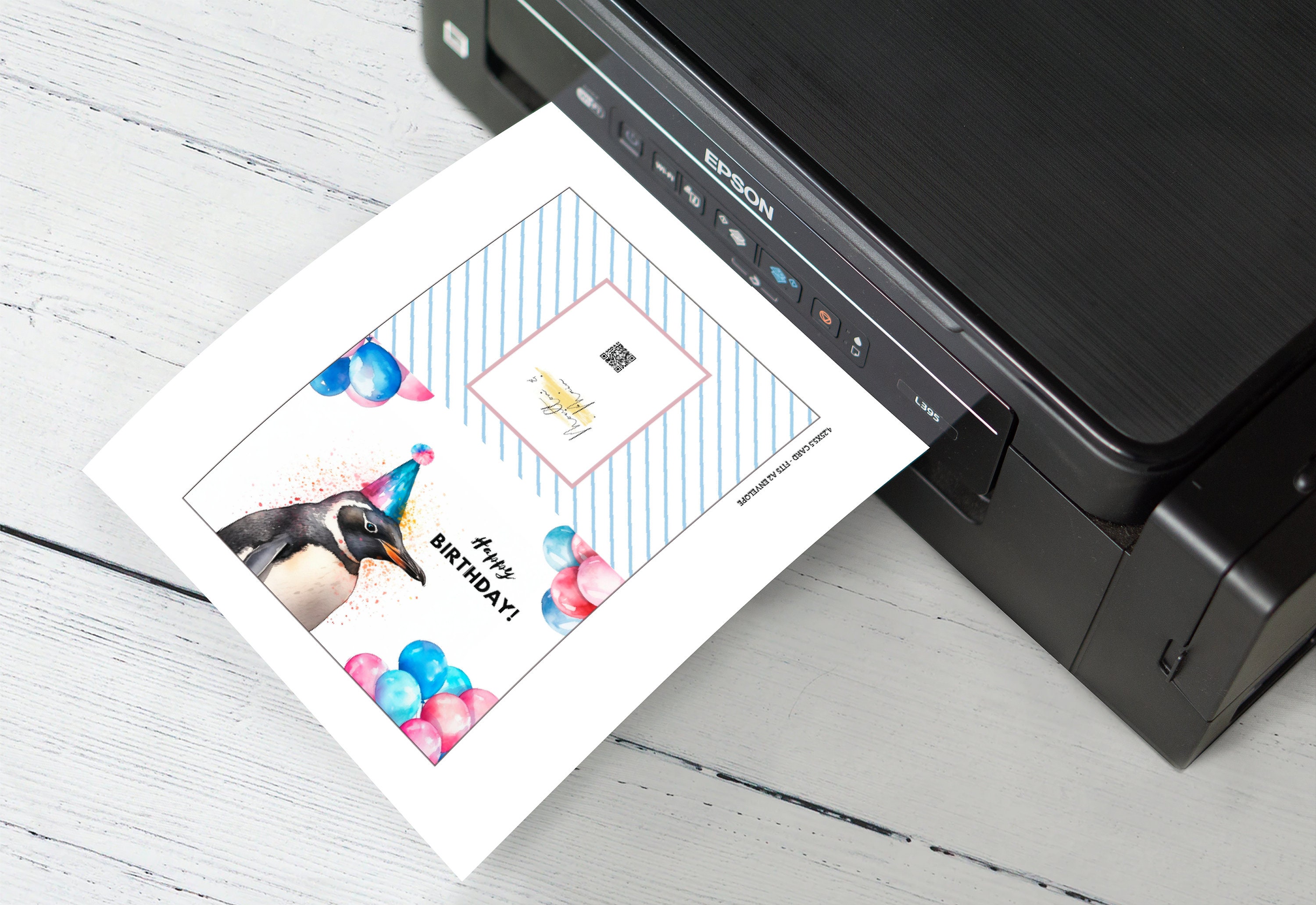 Printable Penguin Birthday Card, Instant Download, Print at Home Card ...