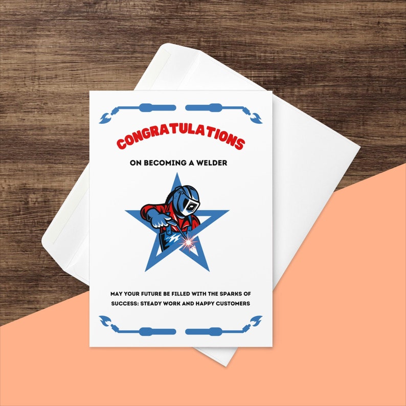 Welder Graduation Card, Congratulations on Becoming A Welder, Trade ...