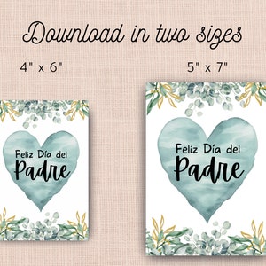 Printable Father’s Day Card in Spanish, Instant Download, Print at Home ...