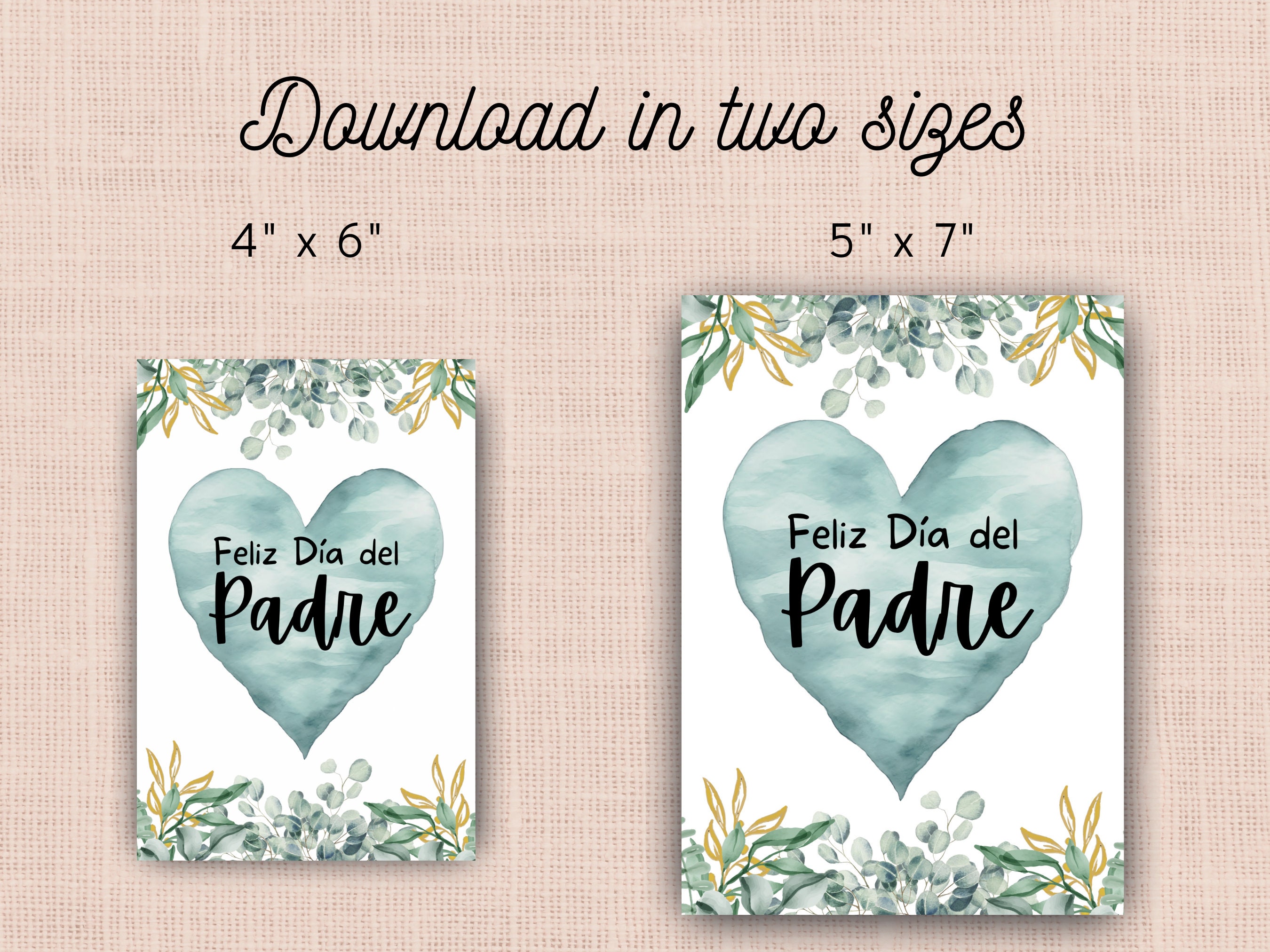 Printable Father’s Day Card in Spanish, Instant Download, Print at Home ...