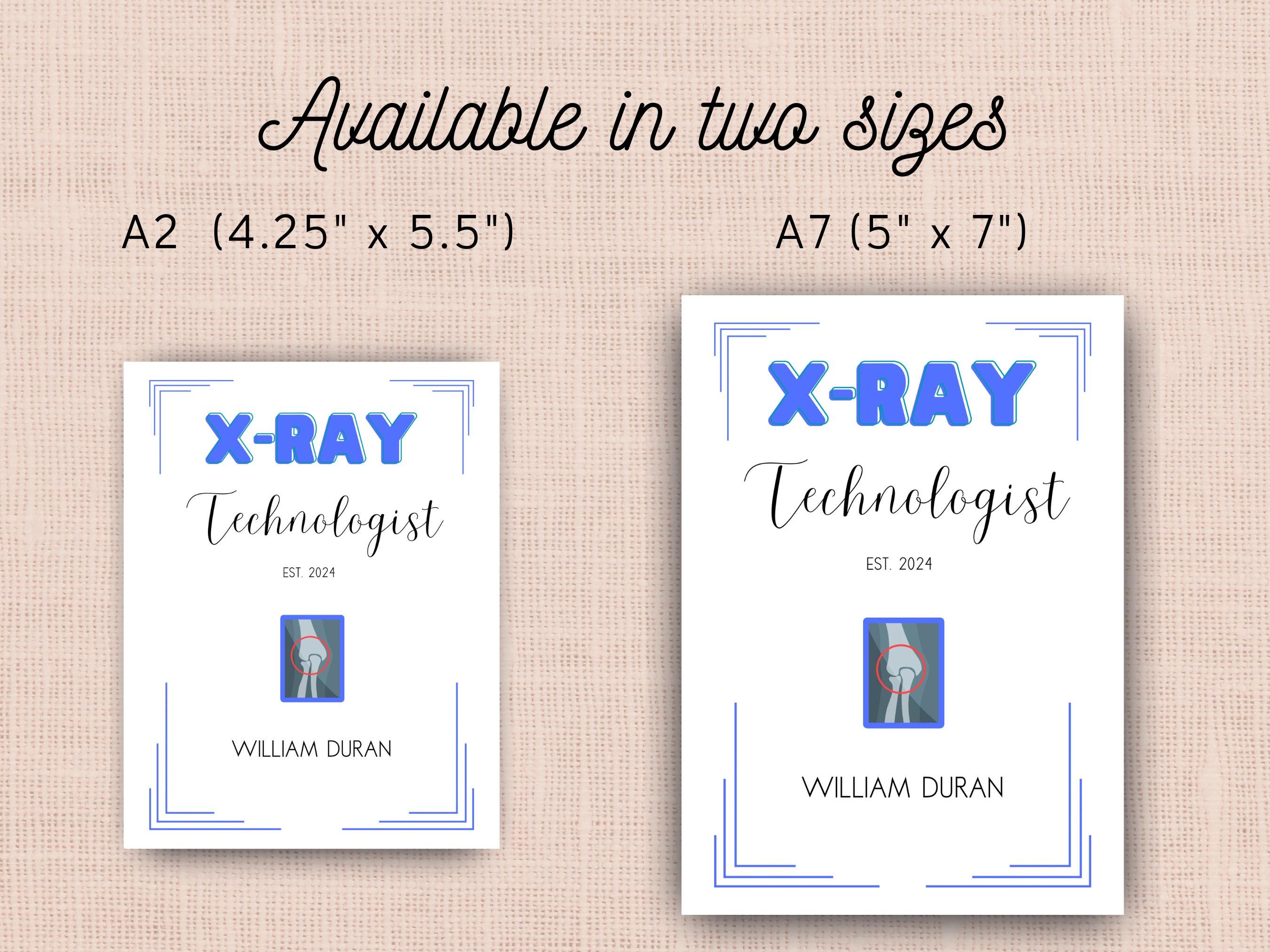 Printable Personalized X-ray Technologist Graduation Card, Print at ...