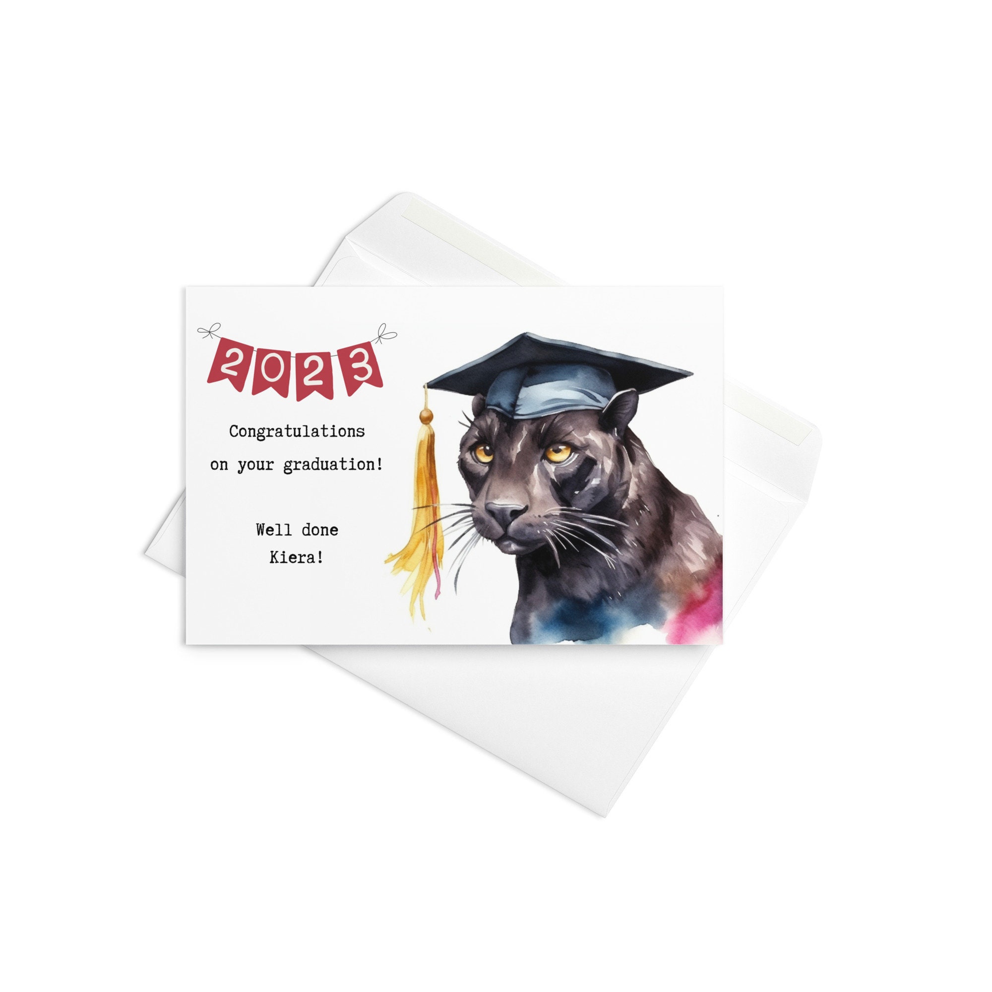 Panther Graduation Card Graduation 2024 Custom Card - Etsy
