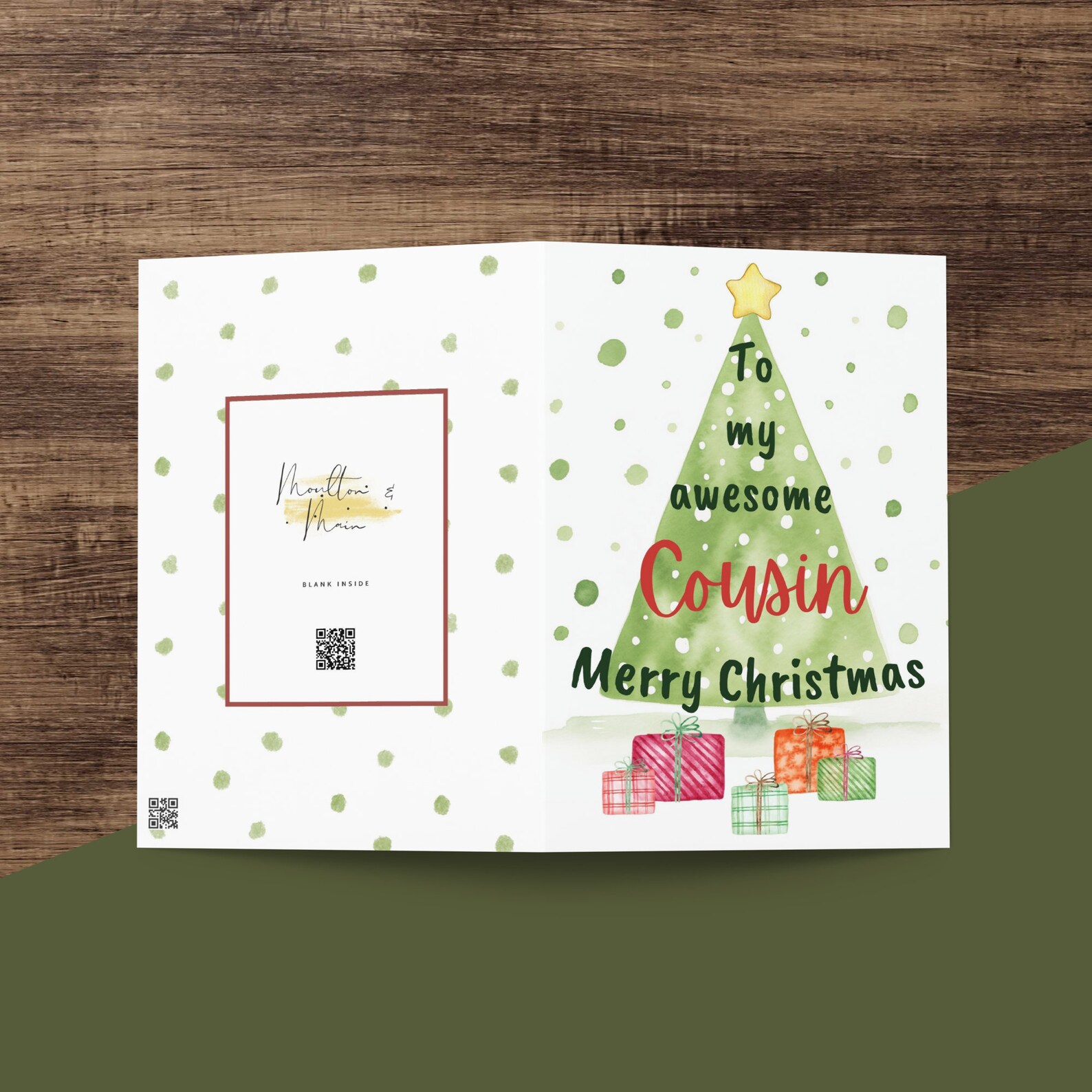 Christmas Card for Cousin, Merry Christmas Card, to My Awesome Cousin ...