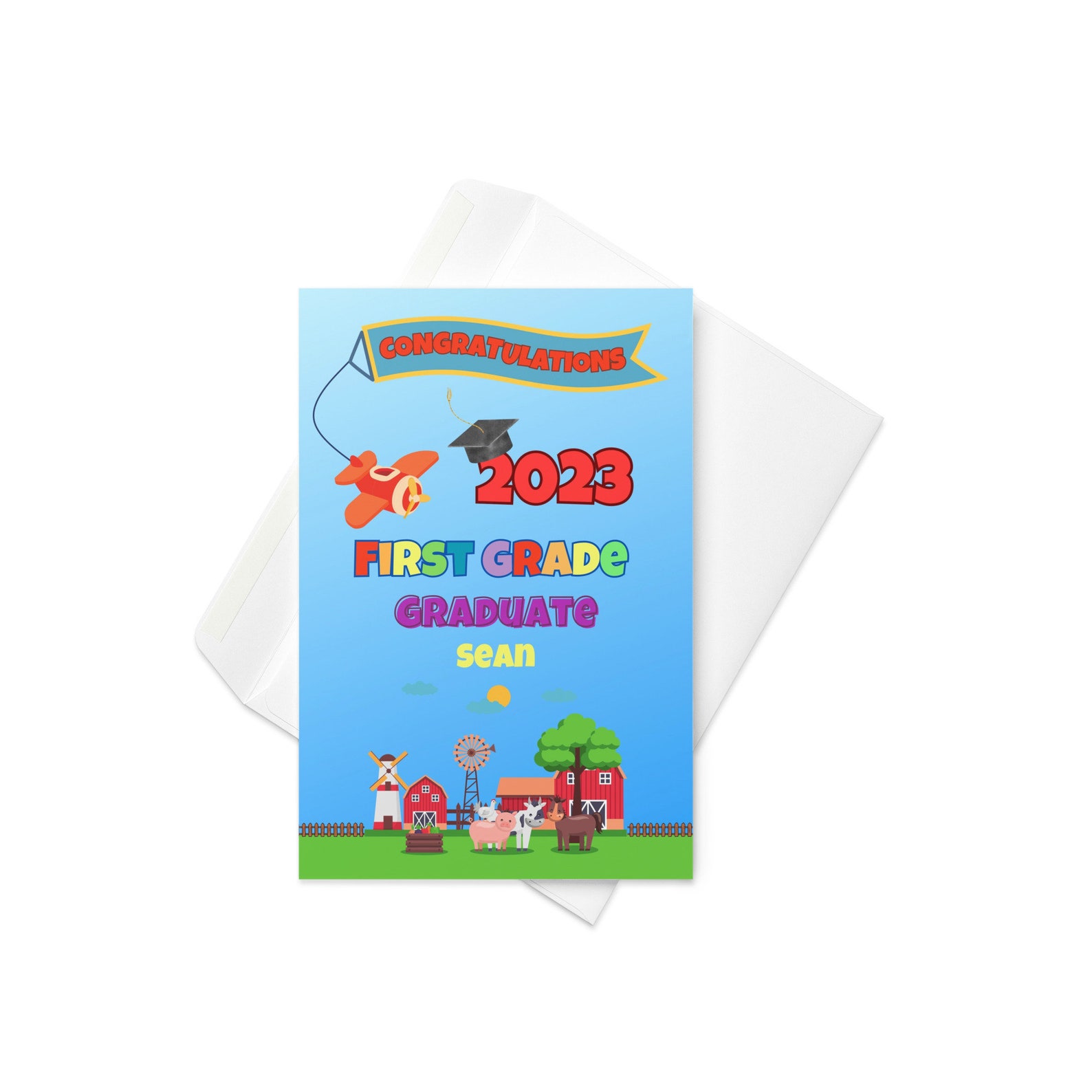 First Grade Graduation Card 2023 Personalized Congratulations - Etsy