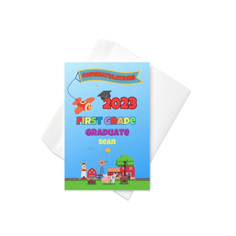 First Grade Graduation Card 2023 Personalized Congratulations - Etsy