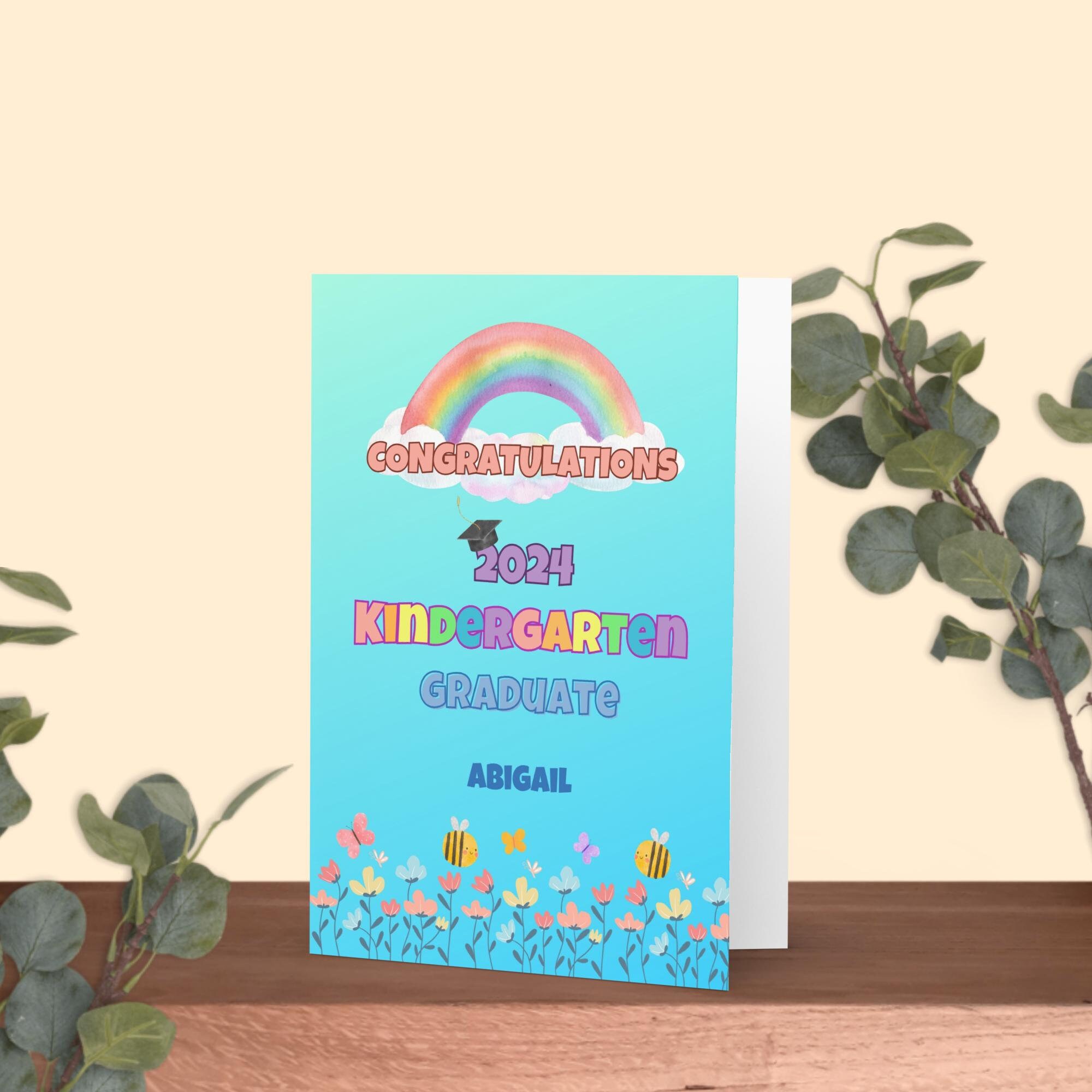 Kindergarten Graduation Card, 2026 Personalized Congratulations Card ...
