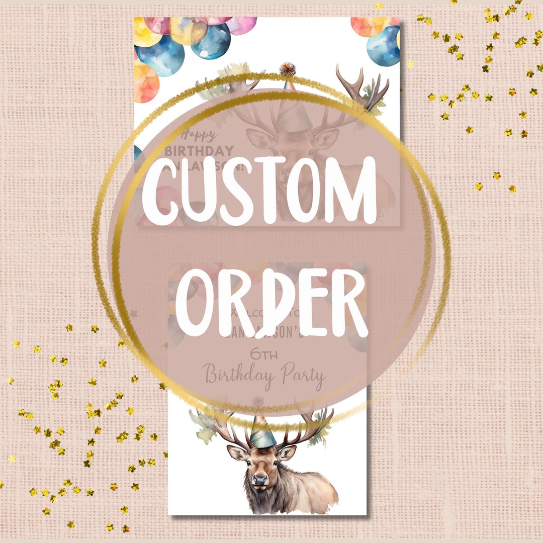 Printable Elk Birthday Party Signs, Instant Download, Print at Home ...