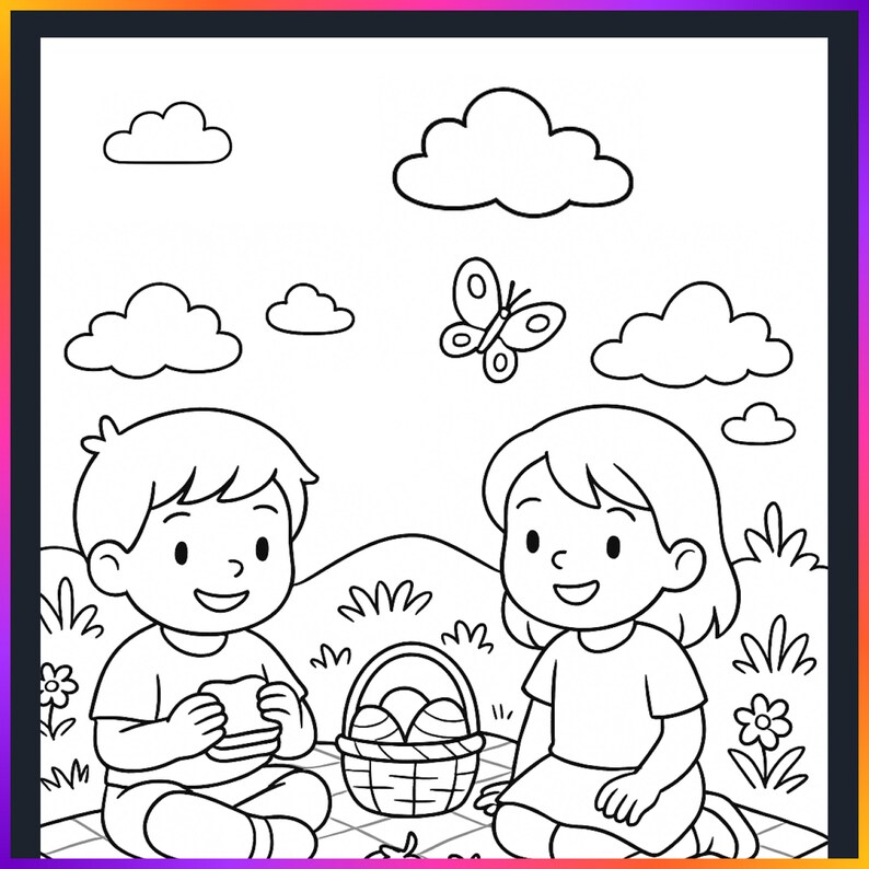 Easter Coloring Pages, Easy Coloring Sheets for Kids, Toddlers ...