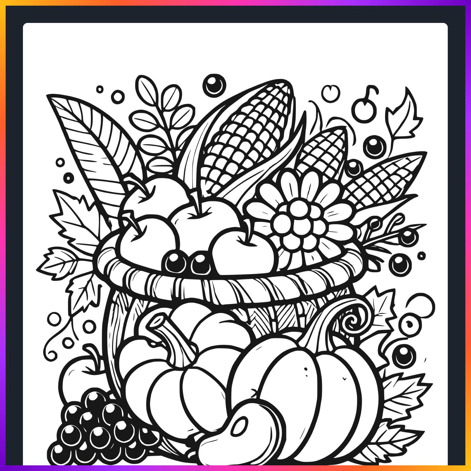 Printable Thanksgiving Coloring Pages | Fun Fall Activities for Kids - Etsy