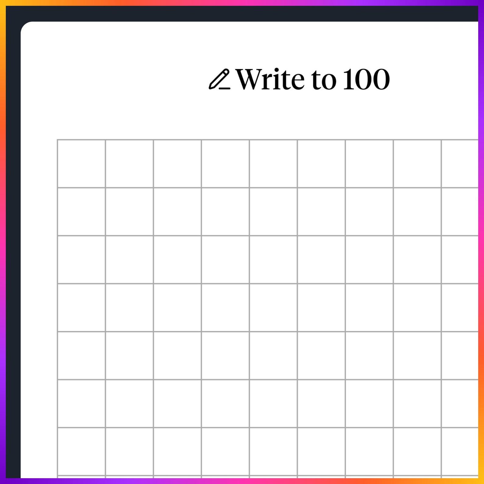Write to 100 | Number Charts Sheet | Blank, Filled & Missing Numbers - Etsy
