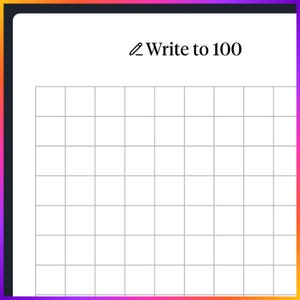 Write to 100 | Number Charts Sheet | Blank, Filled & Missing Numbers - Etsy