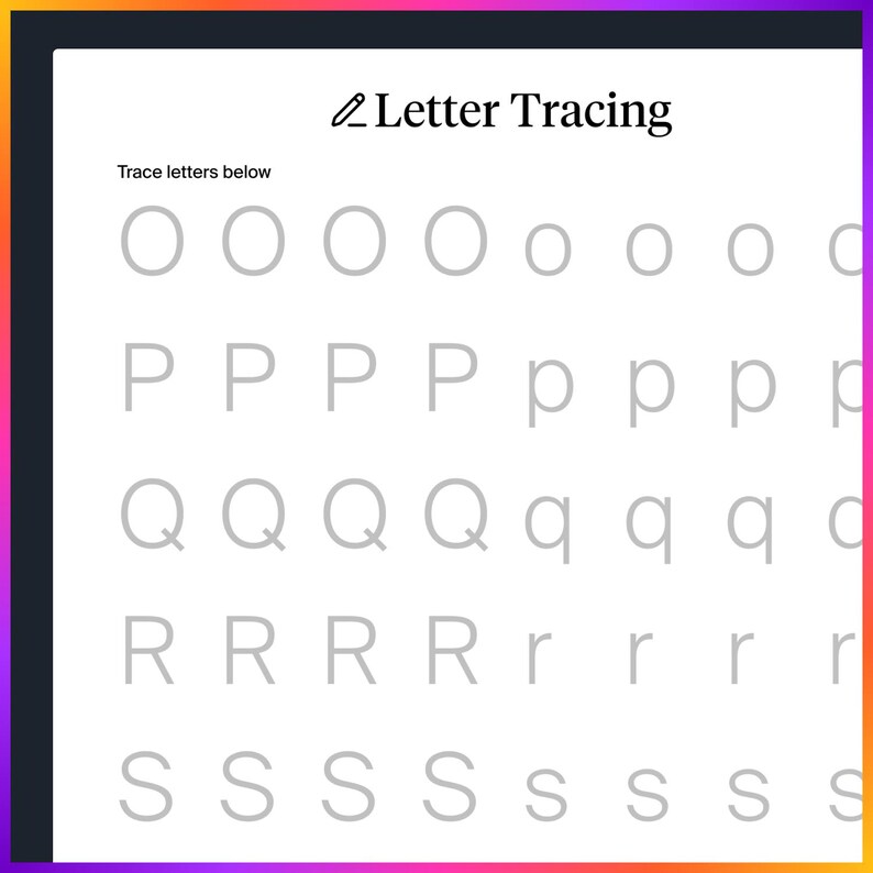 Trace and Draw | Letters, Numbers & Shapes | Tracing and Drawing ...